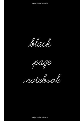 Black Page Notebook: Lined paper,Black Paged Journal,Notepad,Diary, 6x9 ...