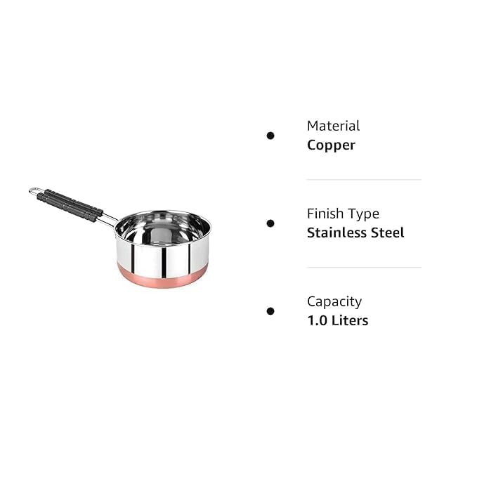 Buy DEVENDRA ONLINE Stainless Steel Sauce Pan 1000ml with Copper Bottom ...