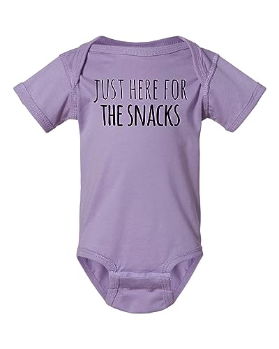 Amazon.com: Just Here For Snacks, Cute Onesie, Sweet Baby Bodysuit ...