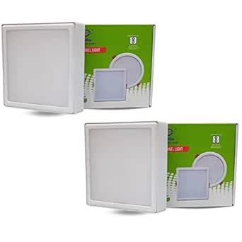 Buy D’Mak 22 Watt Square PC LED Surface Panel Ceiling Light, Poly Carbonate Powder Coated ...