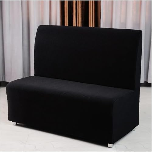 Amazon.com: Armless Sofa Card Seat Cover 110-130cm Futon Cover Stretch ...