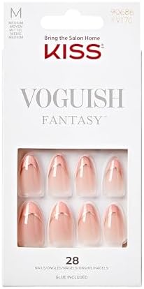 Amazon.com: KISS Gel Fantasy Magnetic Press On Nails, Solid Red, Medium ...