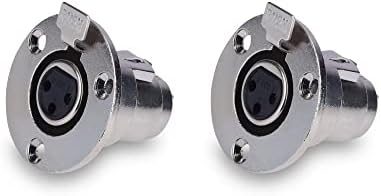 MX 3 Pin Mic Connector Female Panel Mounting XLR Round Cable Connector ...