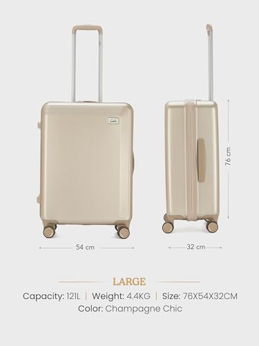 Genie Dew & Swing Trolley Bag Hard Side Travel Bag for Women, 8 Wheel ...