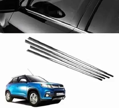 jagankirpa Maruti Breeza Lower Chrome Side Window Garnish Set of 4Pcs ...