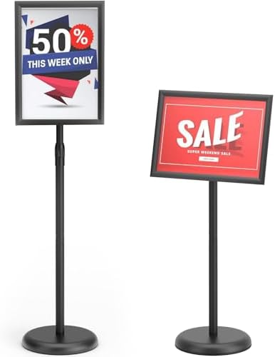 Amazon.com: Sign Holder - 8.5 x 11 inch Adjustable Sign Stand Poster ...