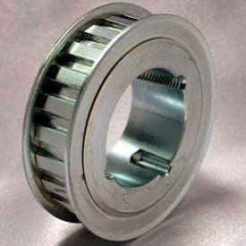 26 Tooth Timing Pulley, (H) 1/2" Pitch, Clear Zinc Plated Steel ...