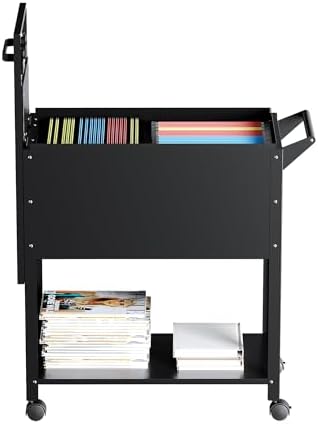 Amazon.com: Mobile File Cart with Lock, Rolling File Cabinet Hanging ...