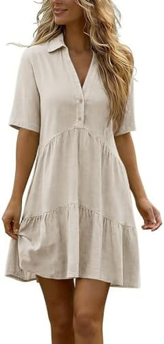 Wedding Guest Dresses for Women 2026 Flowy Loose Floral Spring Short ...