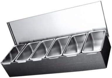 Stainless Steel Detachable Topping Station with Lid Pizza Ingredients ...