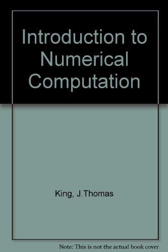 Amazon.com: Introduction to Numerical Computation: 9780070346390: King ...