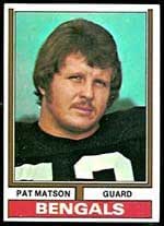 1974 Topps Regular (Football) Card# 9 Pat Matson of the Cincinnati ...