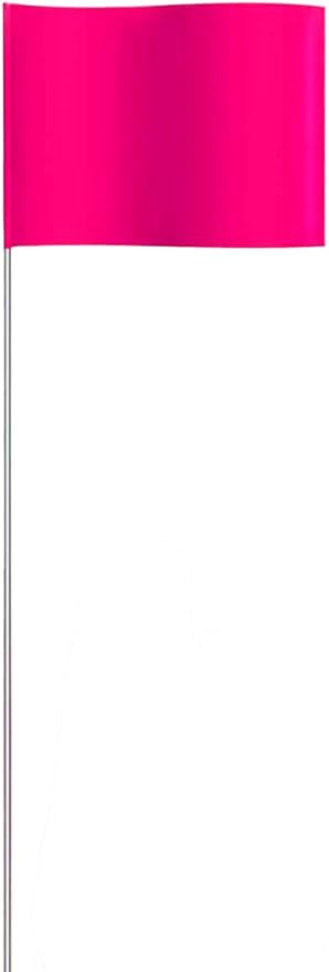 Amazon.com: Pink Marker Flags, 100 Pack Construction Marking Flags ...
