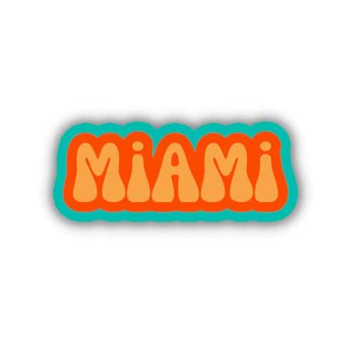 Amazon.com: Miami Travel Sticker, Multiple Colors, Vinyl Laptop Water ...