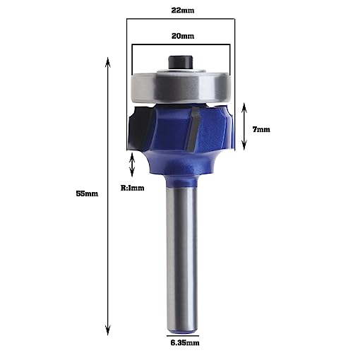EMSea R1 Round Over Router Bit Round-over Edging Trimming Router ...