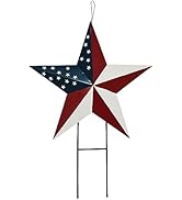 Amazon.com : Metal American Star Yard Sign Outdoor Garden Stake Decor ...