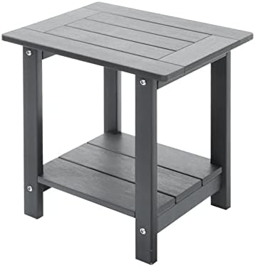 Amazon.com: Outsunny Adirondack Side Table, Square Patio End Table, Weather Resistant 15 ...