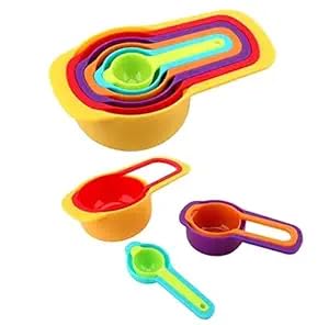 Plastic Measuring Spoons for Kitchen (6 PC) : Amazon.in: Home & Kitchen