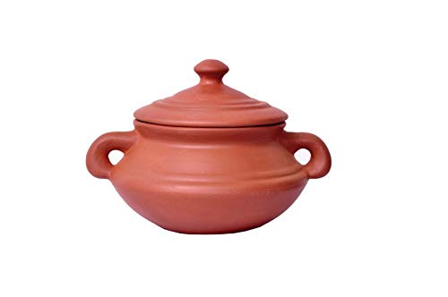 Buy vaghbhatt Clay 1 Litre Dahi handiClay Handi Kitchen Pottery 1000 ml ...