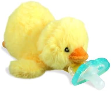 Amazon.com : RaZbaby Duck RaZbuddy Stuffed Animal Pacifier Holder for ...