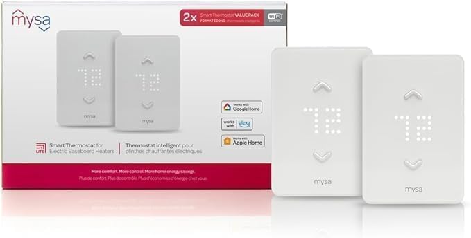 Mysa Smart Thermostats for Electric Baseboard Heating (1) Easy Install ...