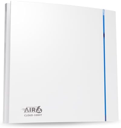 AIR 6 Cloud-100HT Silent Yet Powerful Bathroom Extractor Fan with ...