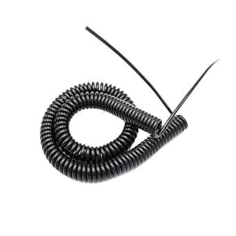 Spring Sprial 2 Cores Expandable Power Cord Wire Black Spring ...