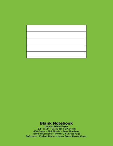 Blank Notebook: Unlined White Paper - 8.5" x 11" - 21.59 cm x 27.94 cm ...