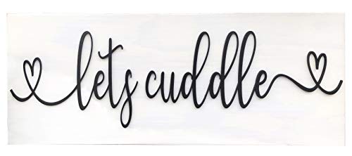 Amazon.com: Lets Cuddle Sign, Wall Decor, 3D Wood 3 Dimensional ...