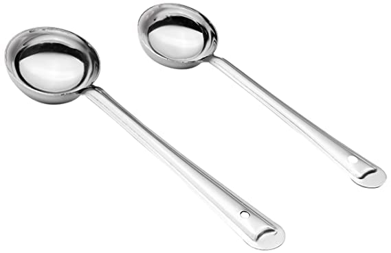 Buy Stainless Steel Curry Serving Spoon Laddle 2 Piece Set Length 8 ...