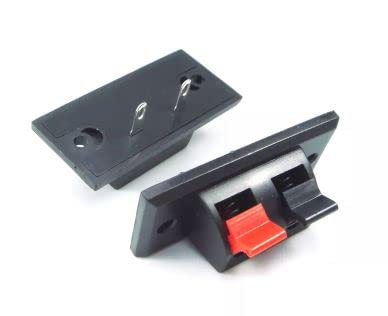 Buy ESPtronics 2 Pin Speaker Socket 2 Terminal Push Cable Clip Stereo ...