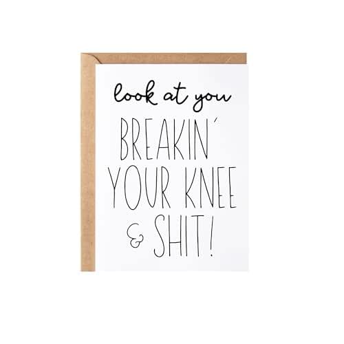 Amazon.com: Broken Knee, Knee Surgery Gift, Knee Replacement Card ...