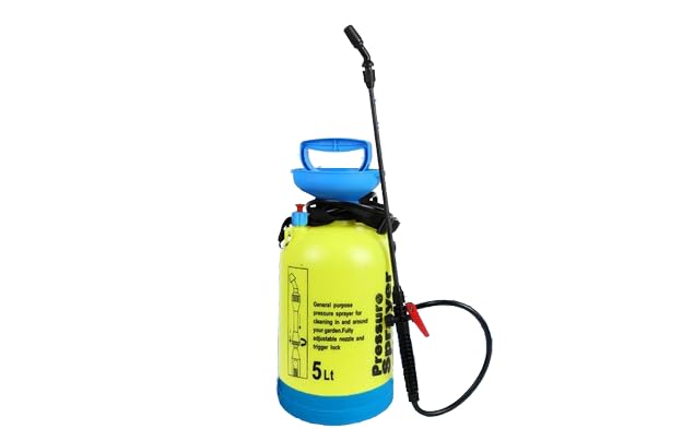 Heavy Duty 5 Ltr Pesticides Pressure Sprayer, Yellow : Amazon.in ...