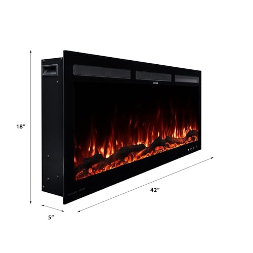 Modern Ember Vibrance 42 Inch Smart Linear Electric Fireplace Insert ...