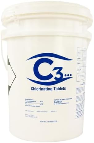 Amazon.com : C3... 3" Stabilized Chlorine Tablets for Swimming Pools ...