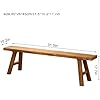 Amazon.com - Farmhouse Indoor Wooden Living room Dining Bench, Asian ...