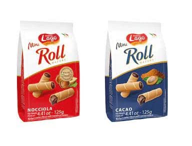 Lago Mini Wafer Roll | Filled with Rich Hazelnut & Cocoa Cream- 125g ...