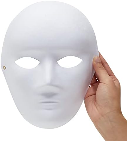 Amazon.com: 24 Pack Blank Paper Mache Masks to Decorate, White Opera ...