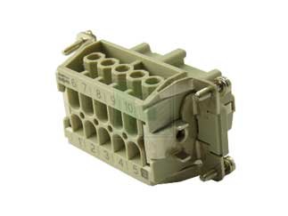 HARTING ELECTRONICS 09330102701 HAN 10 Series 10 Position Ground 16 AMP ...