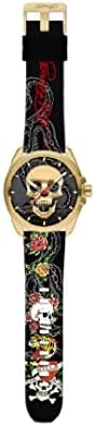 ED HARDY Skull Reloj analógico para hombre con movimiento de cuarzo ...