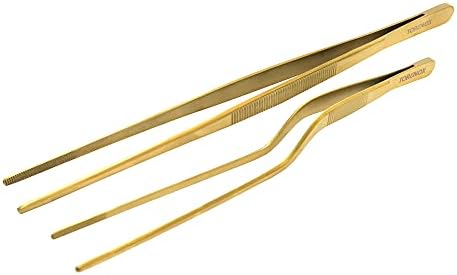 Amazon.com: Chef's Trade Plating Tweezers/Tongs, Precision Stainless ...