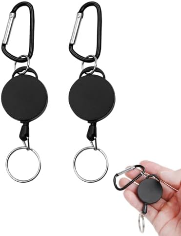 Retractable Badge Reels, Retractable Keyring Extendable Key Chain Heavy ...