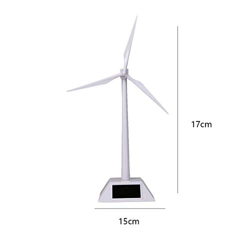 Desktop Wind Turbine Model Solar Powered Windmills ABS Plastics White ...