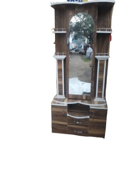 Particle Board Revolving Dressing Table with Storage ( Brown,30 ...