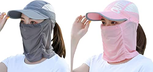 Buy Tinkpin® Summer Sun Protection Women Cap Mask for Summer Outdoor ...