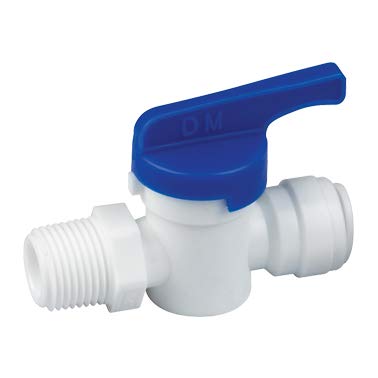 DMfit Acetal Copolymer Pipe Fitting, Shut-Off Valve Male 1/4"OD x 1/4 ...