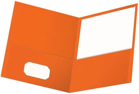 Oxford Twin Pocket Folders, Letter Size, Orange, 25 per Box (57510 ...