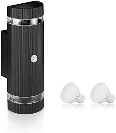 Auraglow PIR Motion Sensor Stainless Steel Up & Down Outdoor Wall ...