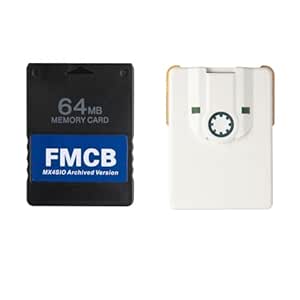 RGEEK Free Mcboot PS2 Memory Card: PS2 FMCB MX4SIO Card with MX4SIO Memory Card Adapter for PS2 ...