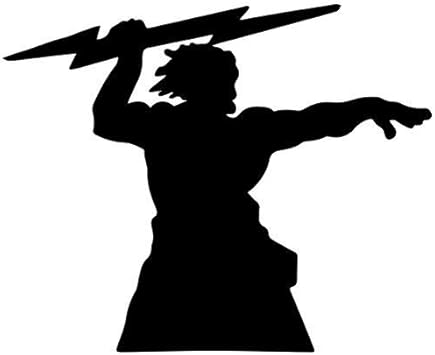 Amazon.com: Greek God Zeus Decal Sticker (Black), Decal Sticker Vinyl ...